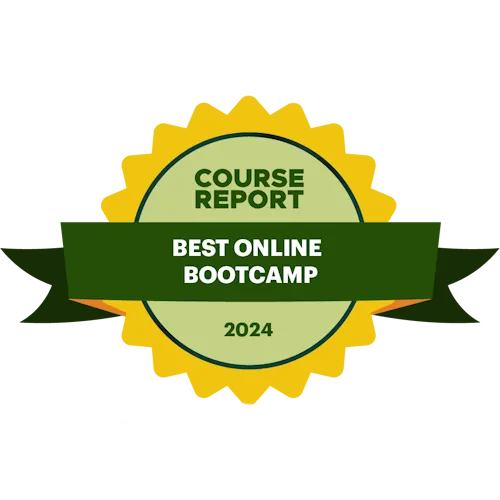 Voted best online bootcamp by Course Report 2024